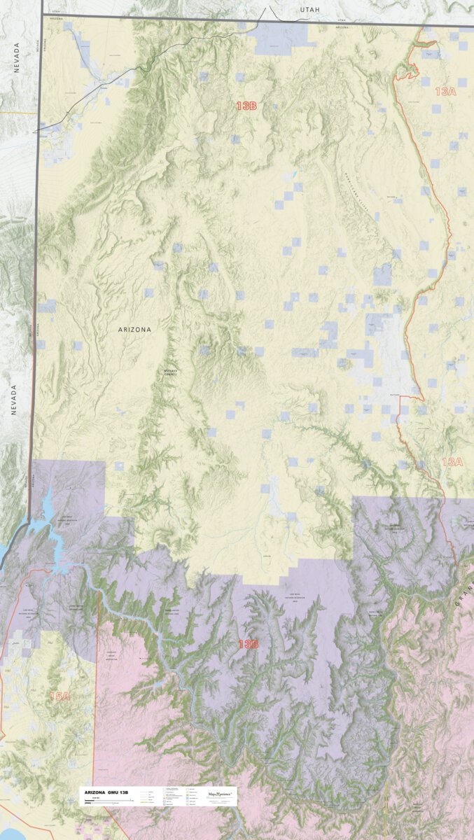 Arizona GMU 13B - Hunt Arizona Map by Map the Xperience | Avenza Maps