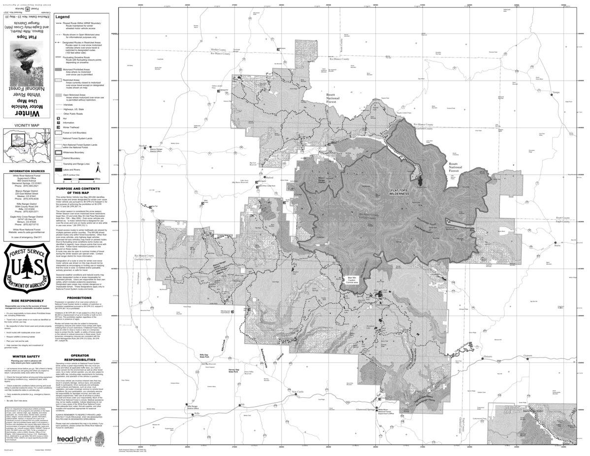 White River NF - Winter MVUM - Map Bundle by US Forest Service R2 Rocky ...
