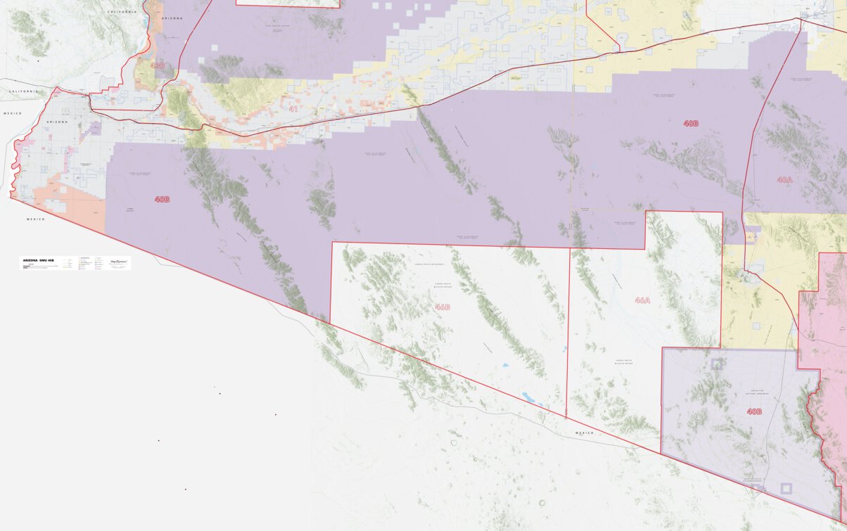 Arizona GMU 40B - Hunt Arizona Map by Map the Xperience | Avenza Maps