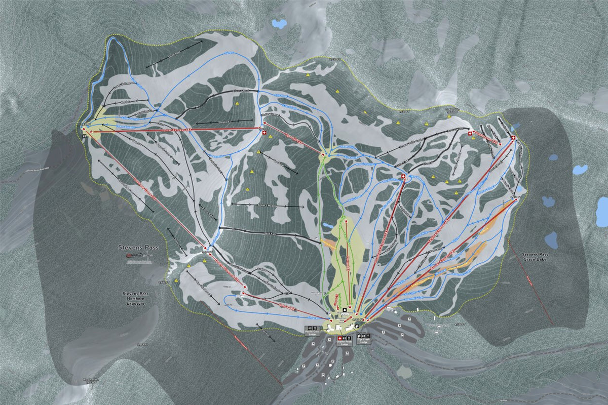 Stevens Pass Resort Map by Mapsynergy | Avenza Maps