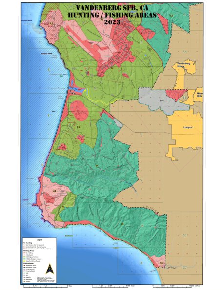 Vandenberg AFB-South Hunting Map by iSportsman | Avenza Maps