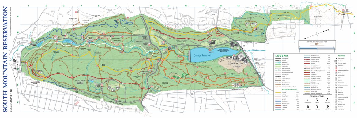 South Mountain Reservation Trail Map by South Mountain Conservancy Inc ...