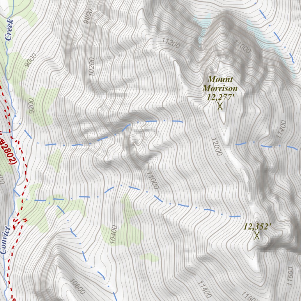 Convict Lake, California 7.5 Minute Topographic Map by Apogee Mapping ...