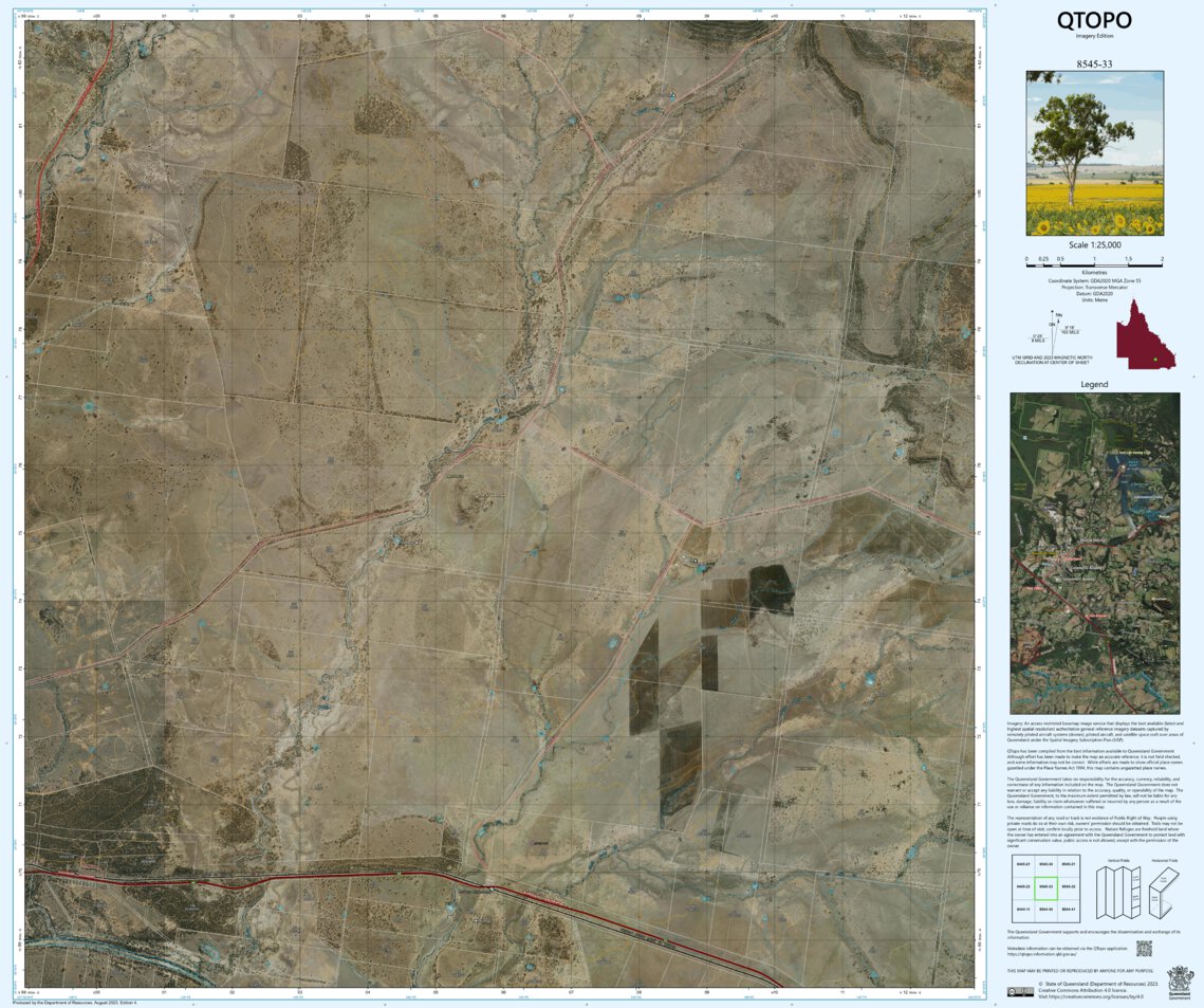 Marbango (8545-33i) Map by Department of Natural Resources and Mines ...