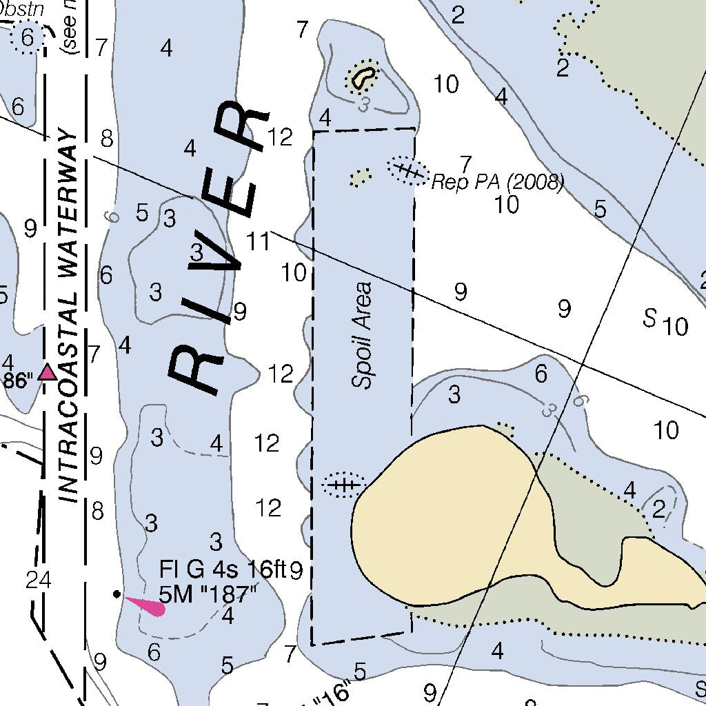 Fort Pierce Harbor Map by National Oceanographic & Atmospheric ...