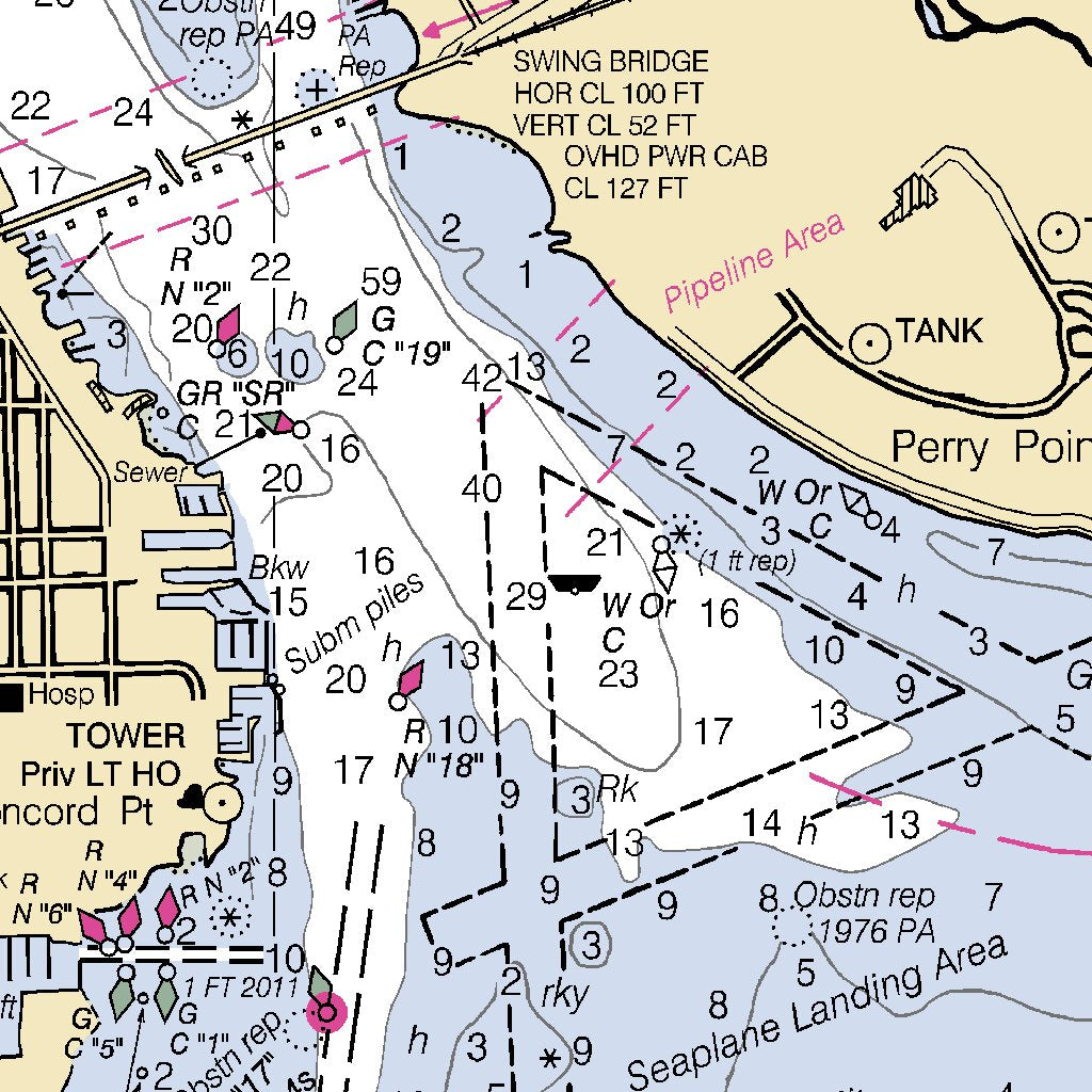Head Of Chesapeake Bay Map by National Oceanographic & Atmospheric ...
