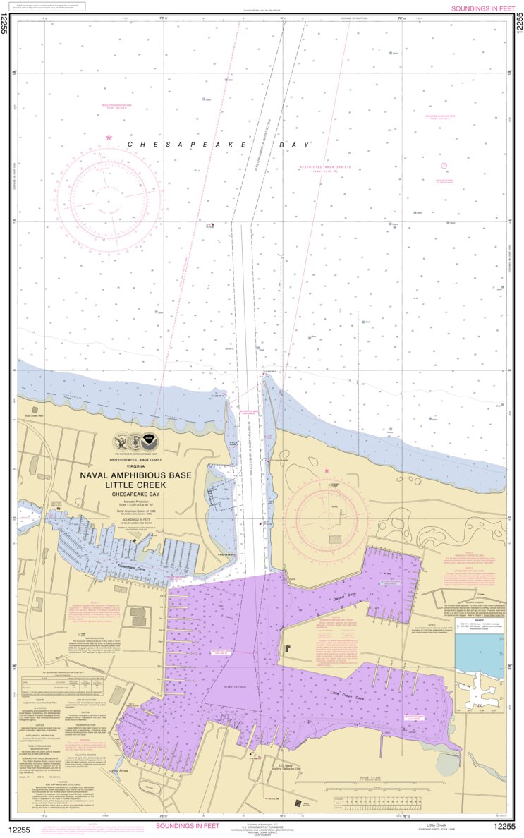 Naval Amphibious Base Little Creek Map by National Oceanographic ...