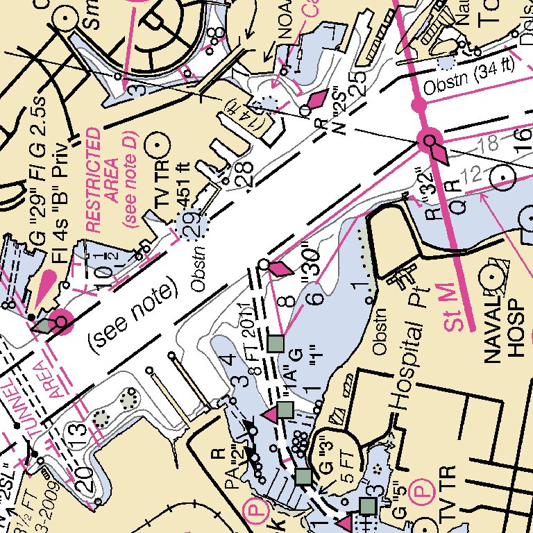 Norfolk To Gilmerton 0 Mile Of Intracoastal Waterway Map by National ...