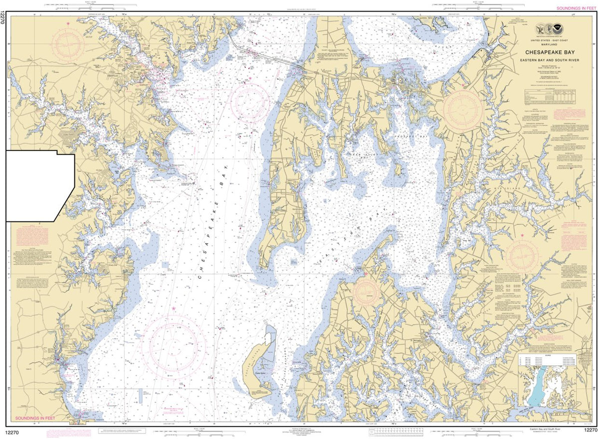 Chesapeake Bay Eastern Bay And South River Map by National ...