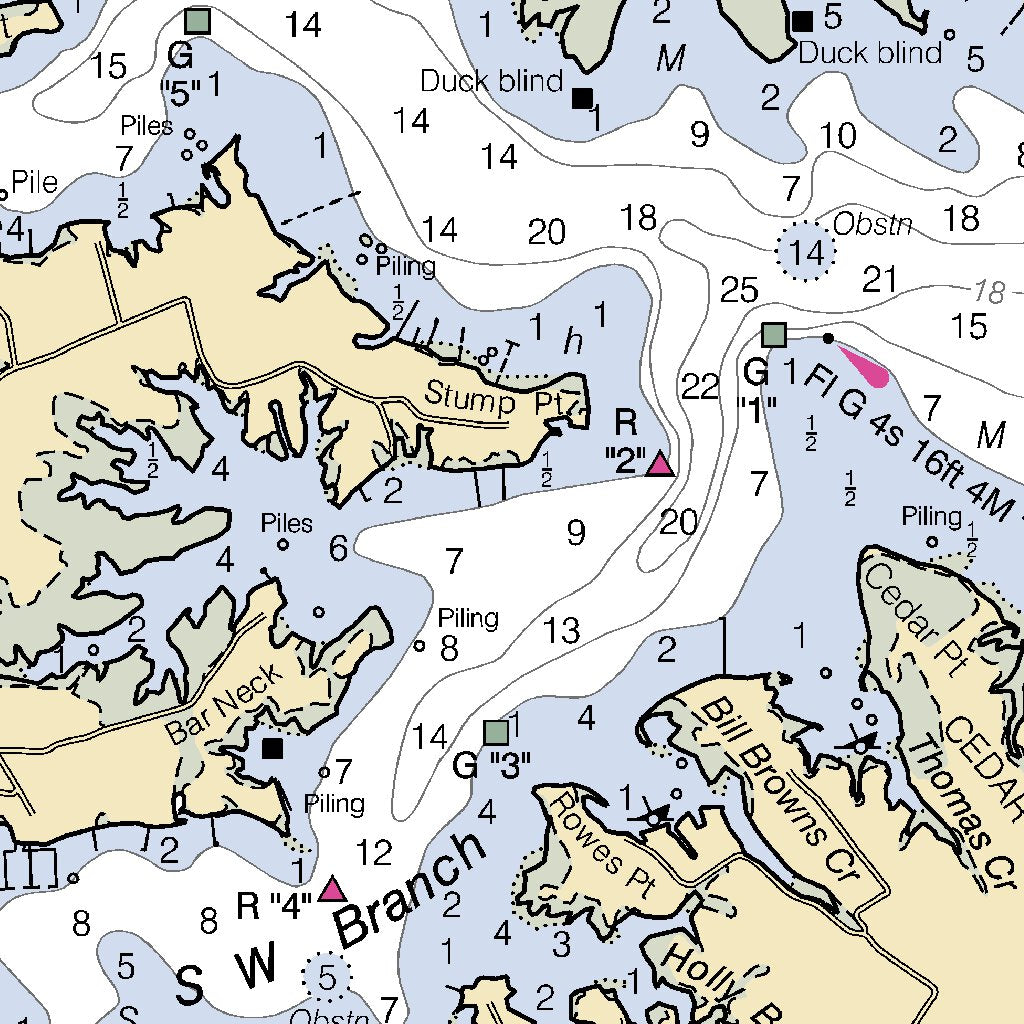 Chesapeake Bay Mobjack Bay And York River Entrance Map by National ...