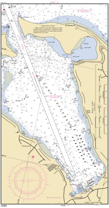 Port Jefferson Harbor Inset 14 Map by National Oceanographic ...