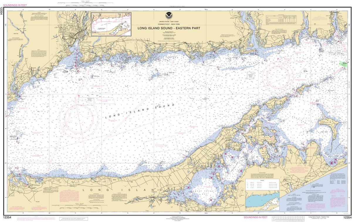 Long Island Sound-Eastern Part Conn-Ny Map by National Oceanographic ...
