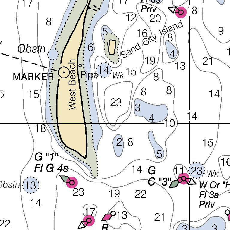 Huntington Bay Inset 13 Map by National Oceanographic & Atmospheric ...