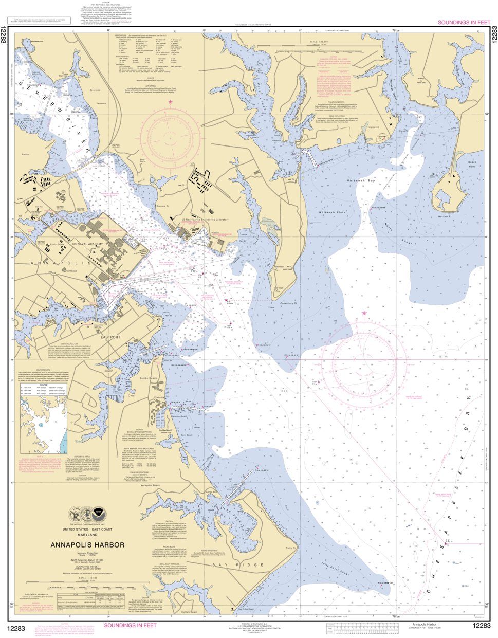 Annapolis Harbor Map by National Oceanographic & Atmospheric ...