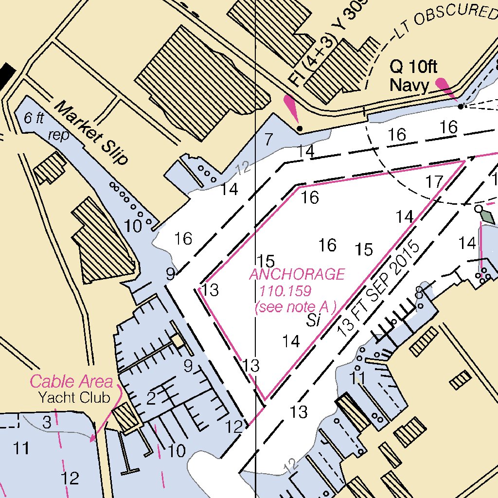 Annapolis Harbor Map by National Oceanographic & Atmospheric ...