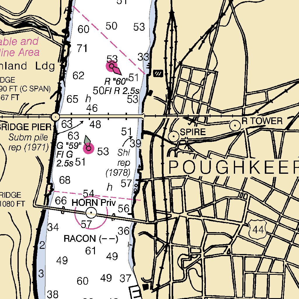 Hudson River-Wappinger Creek To Hudson-Left Panel Map by National ...