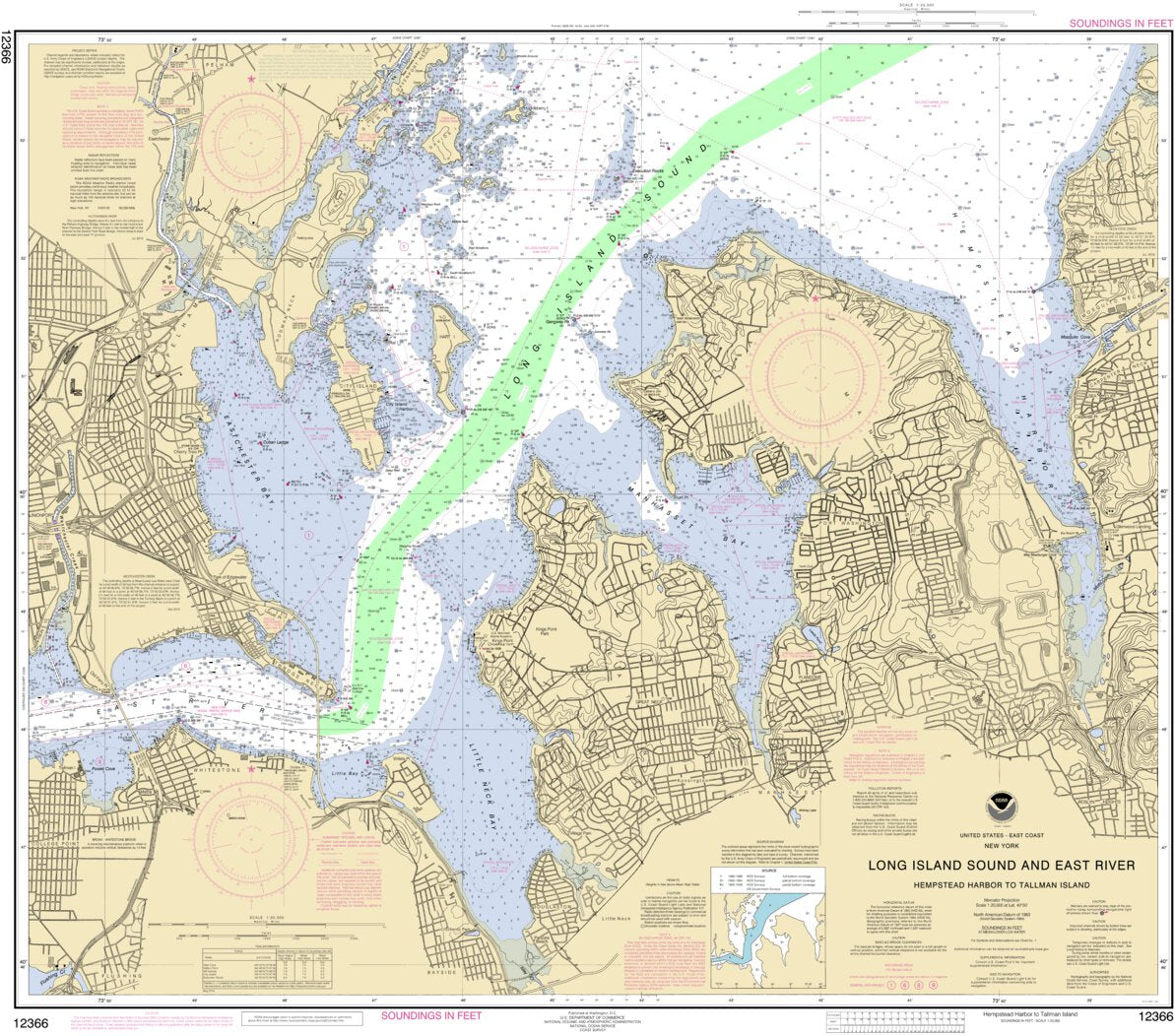 Long Isl Snd And E Rvr Hempstead Hbr To Tallman Isl Ny Map by National ...