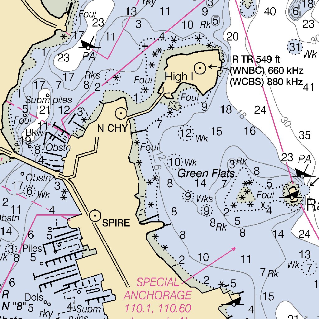 Long Isl Snd And E Rvr Hempstead Hbr To Tallman Isl Ny Map by National ...