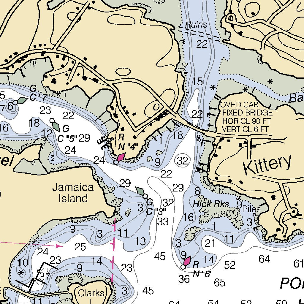 Portsmouth Hbr Cape Neddick Hbr To Isles Of Shoals Map by National ...
