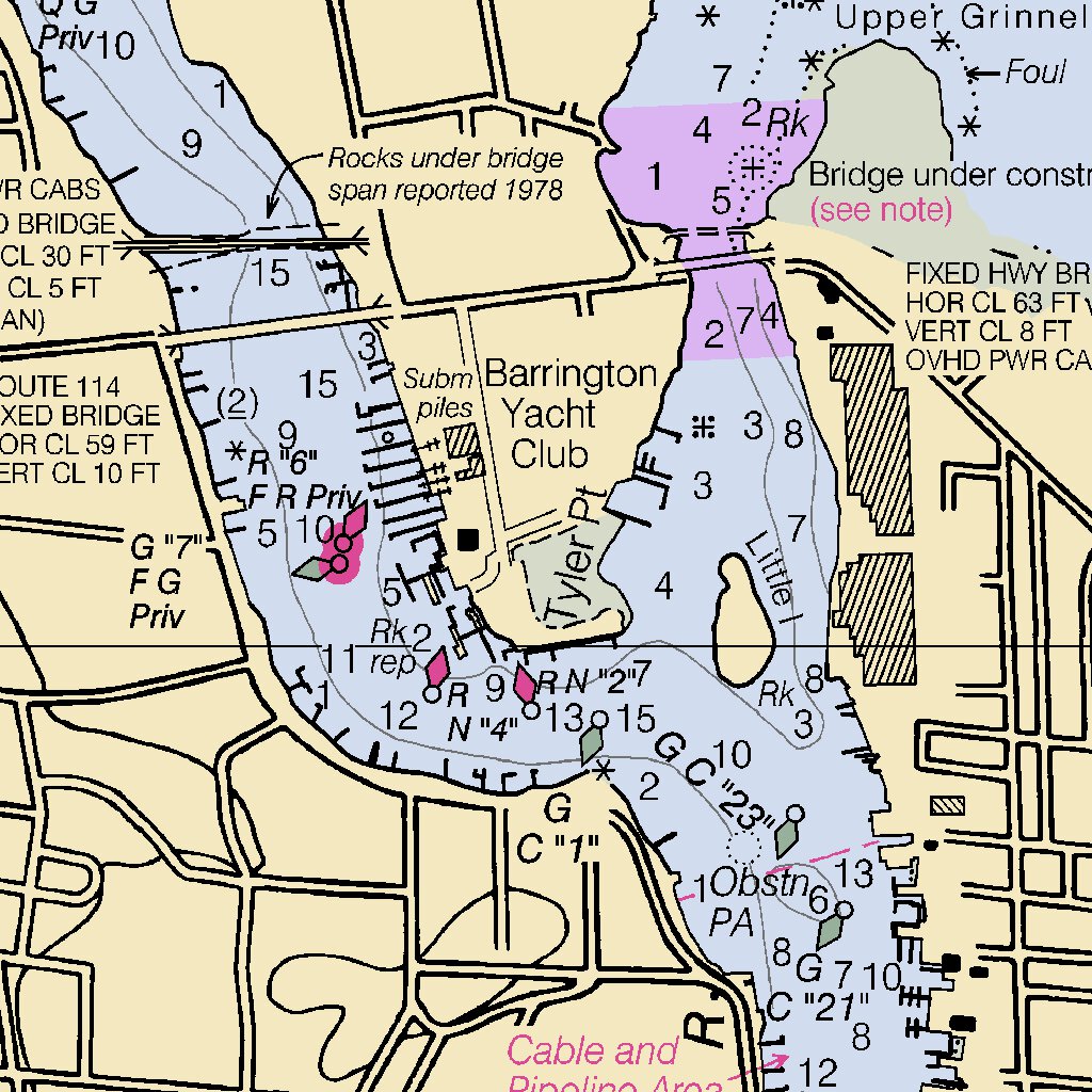 Providence R And Head Of Narragansett Bay Ri Map by National ...