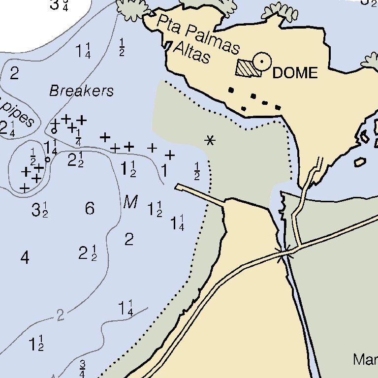 Puerto Palmas Altas Map by National Oceanographic & Atmospheric ...