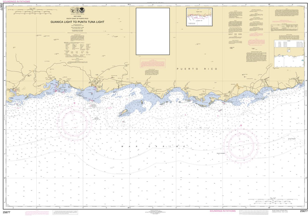 Guanica Light To Punta Tuna Light Map by National Oceanographic ...