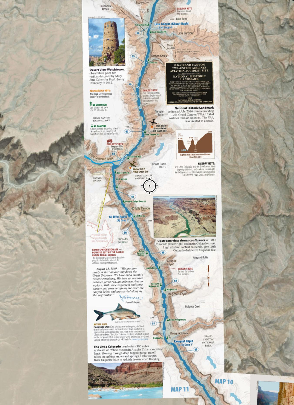 Grand Canyon River Map - Belknap's Guides by Westwater Books | Avenza Maps