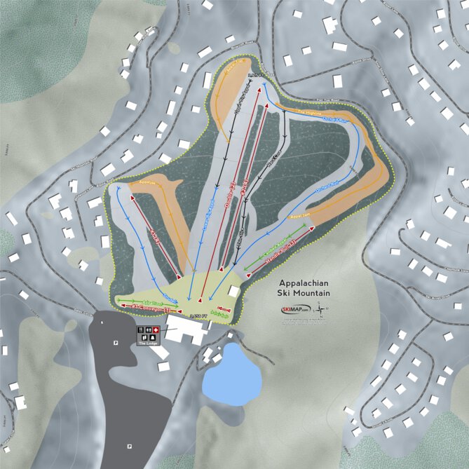Appalachian Ski Mountain Resort Map by Mapsynergy | Avenza Maps
