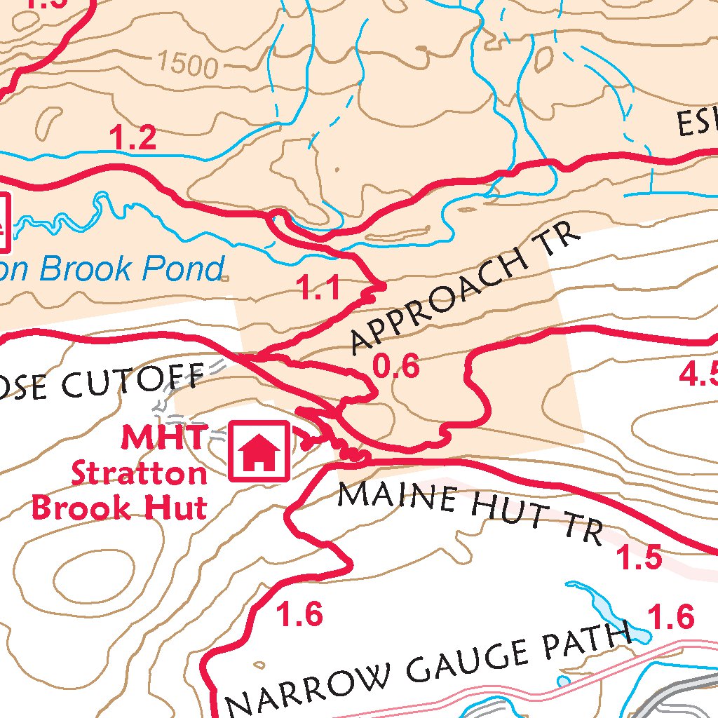 AMC Bigelow Range Maine 12th edition Map by Appalachian Mountain Club ...