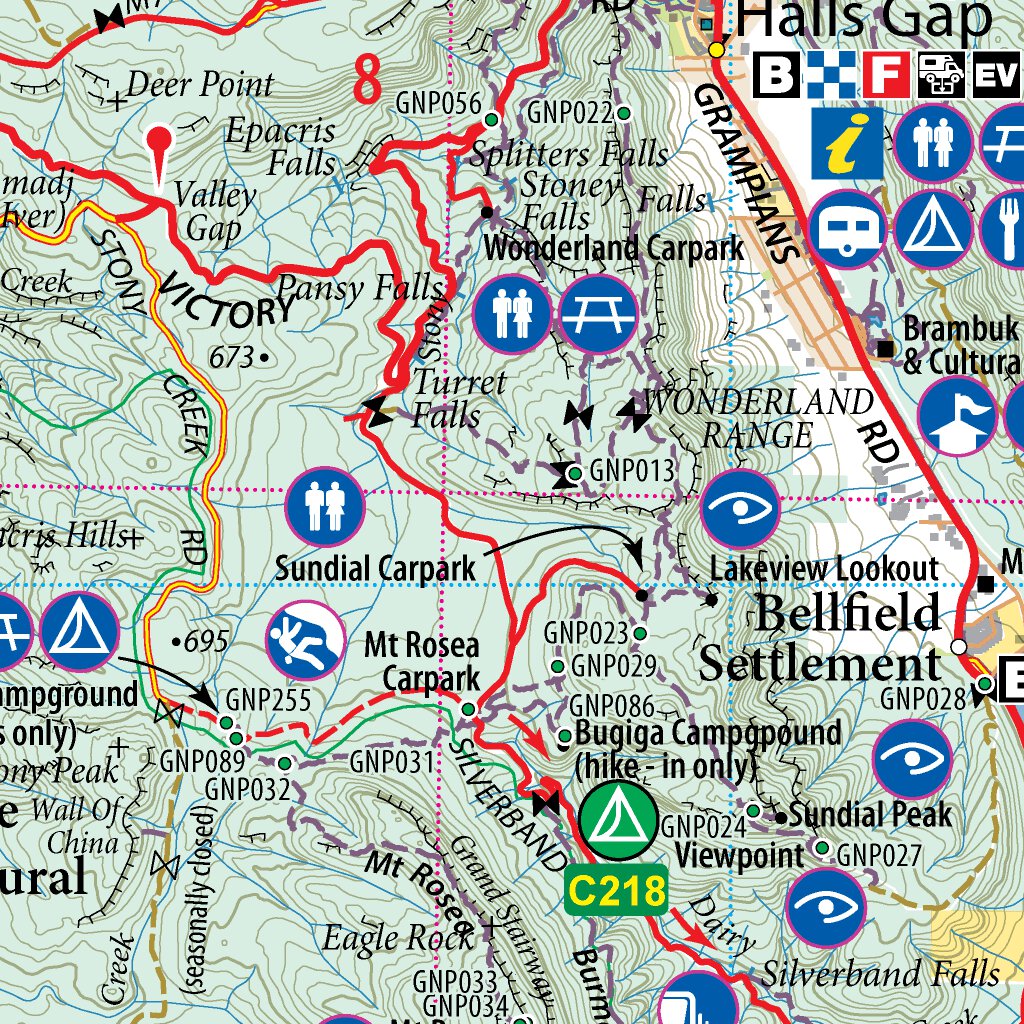 The Grampians Touring Map by Meridian Maps | Avenza Maps