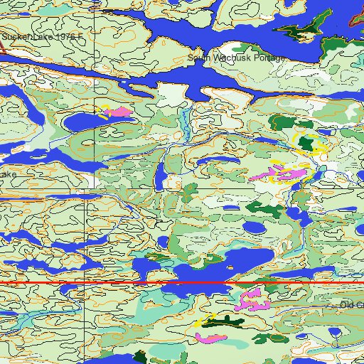 EO34CD Red Sucker Lake 1976 D ( Hunt-A-Moose ) Map by Hunt-A-Moose ...