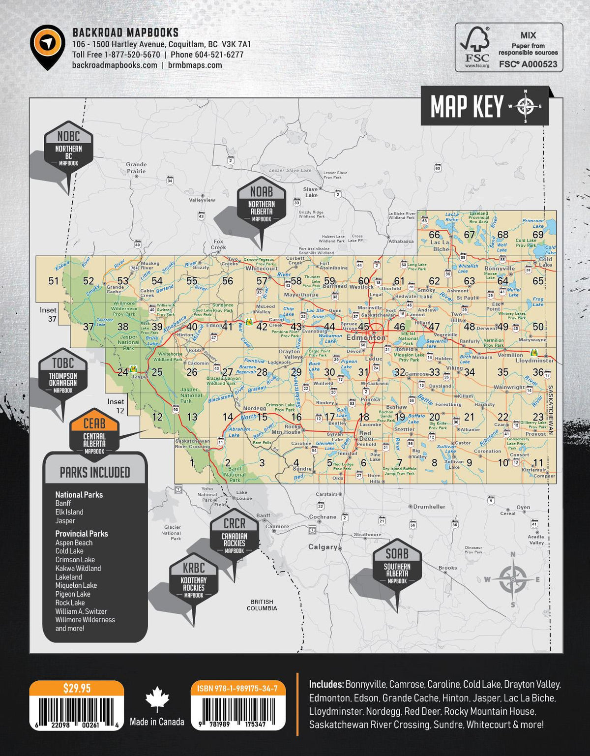 Backroad Mapbook Central Alberta 6th edition (CEAB Map Bundle) by ...