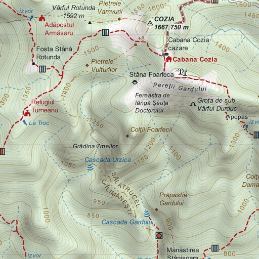 Masivul Cozia Map by MANTA MAPS | Avenza Maps