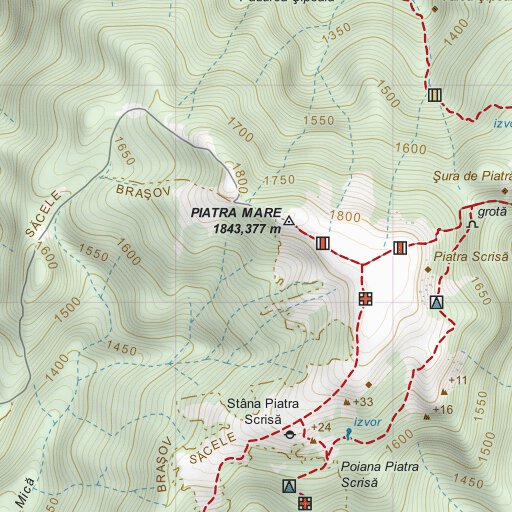 Masivul Piatra Mare Map by MANTA MAPS | Avenza Maps