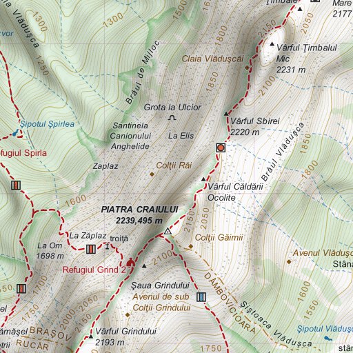 Masivul Piatra Craiului Map by MANTA MAPS | Avenza Maps