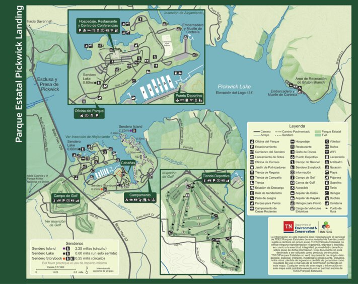 Pickwick Landing State Park - Español Map by Tennessee State Parks ...