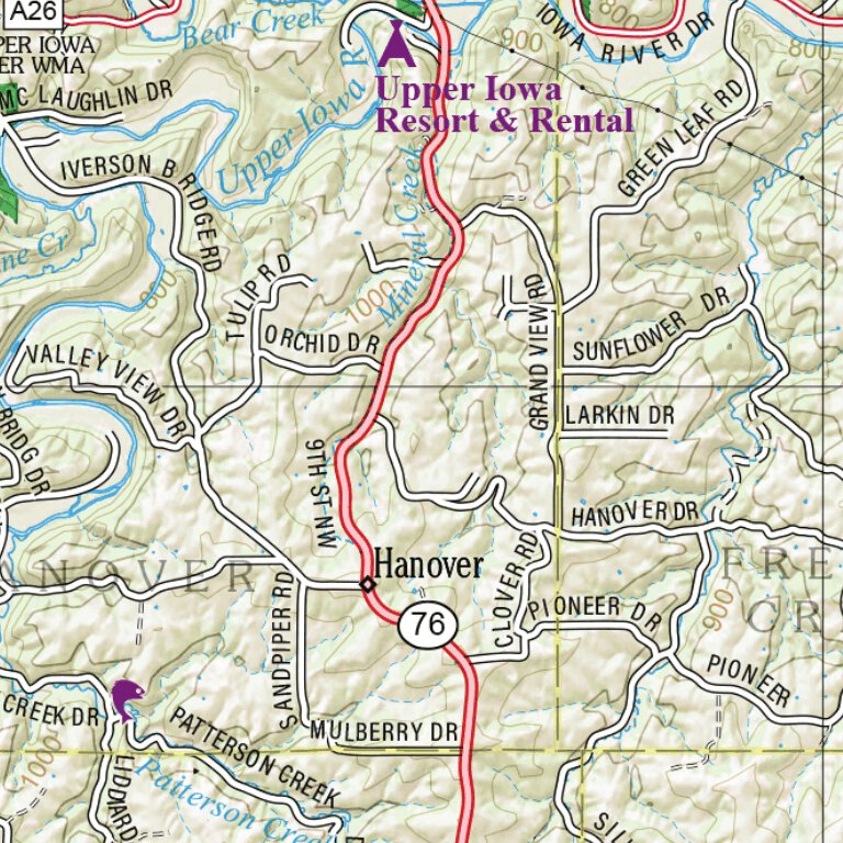 Iowa Atlas & Gazetteer Page 22 Map by Garmin | Avenza Maps