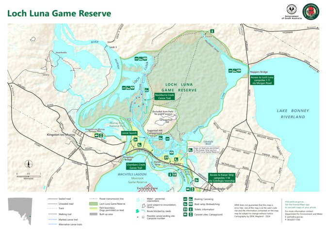 Loch Luna Game Reserve Map by Department for Environment and Water ...