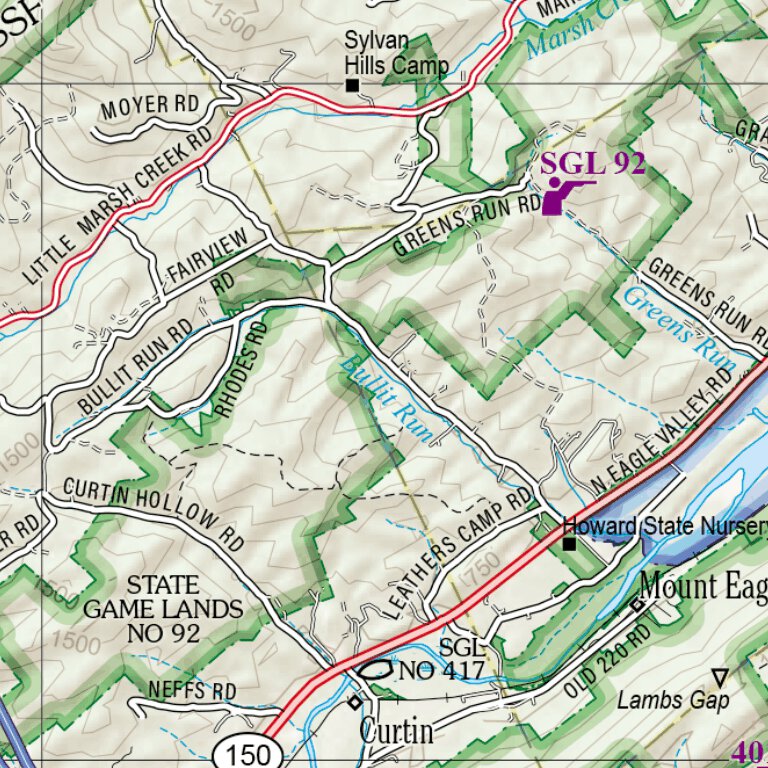 Pennsylvania Atlas & Gazetteer Page 52 Map by Garmin | Avenza Maps
