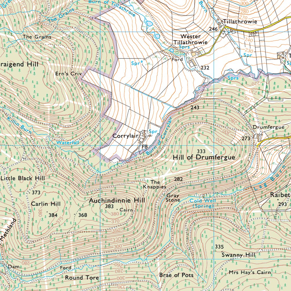 Huntly, Strathbogie and Howe of Alford Ward 1 (1:25,000) Map by UK ...