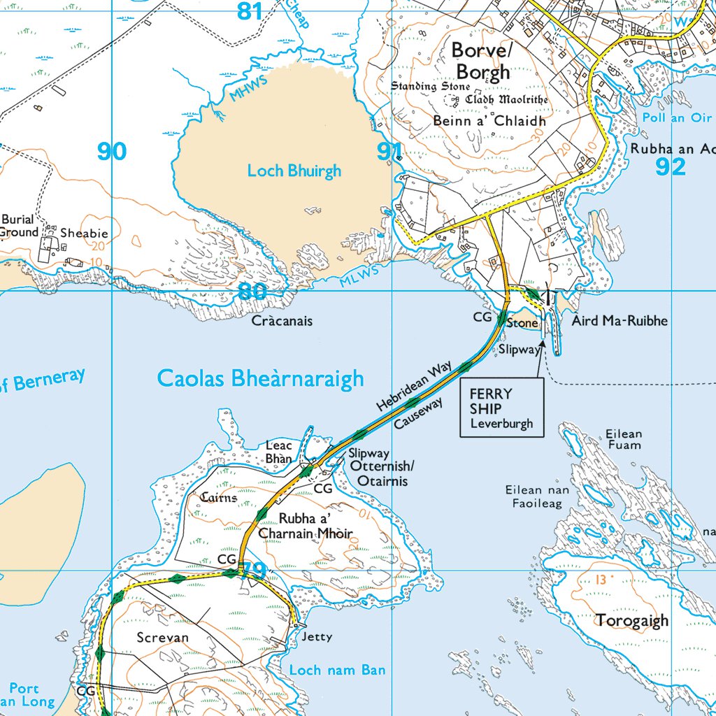 Uibhist a Tuath Ward 6 (1:25,000) Map by UK Topographic Maps | Avenza Maps