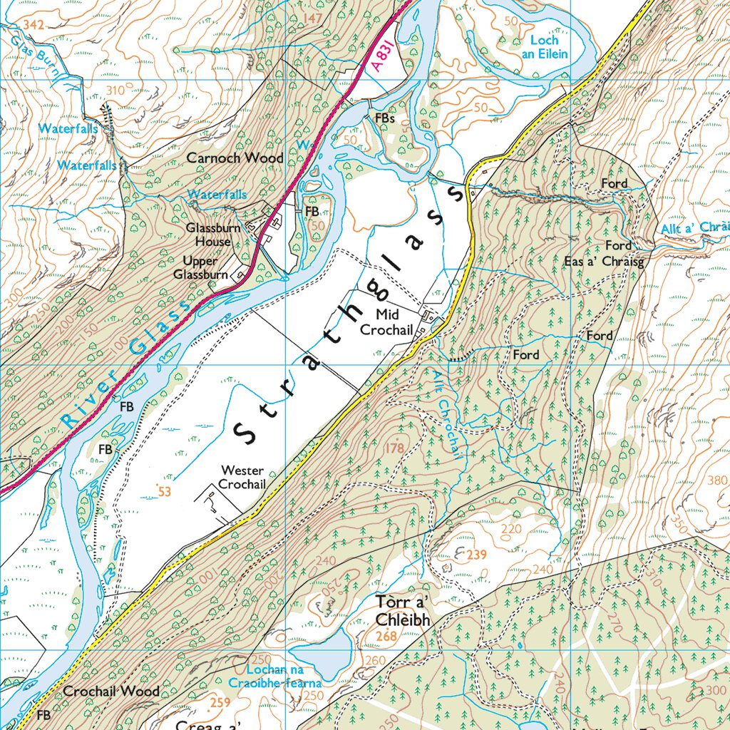 Aird and Loch Ness Ward 4 (1:25,000) Map by UK Topographic Maps ...
