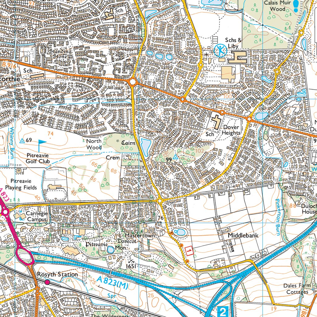 Almond Ward 1 (1:25,000) Map by UK Topographic Maps | Avenza Maps