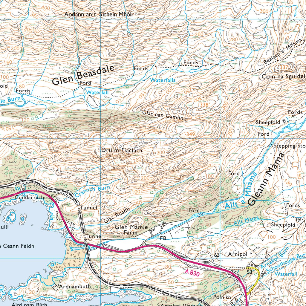 Fort William and Ardnamurchan Ward 6 (1:25,000) Map by UK Topographic ...