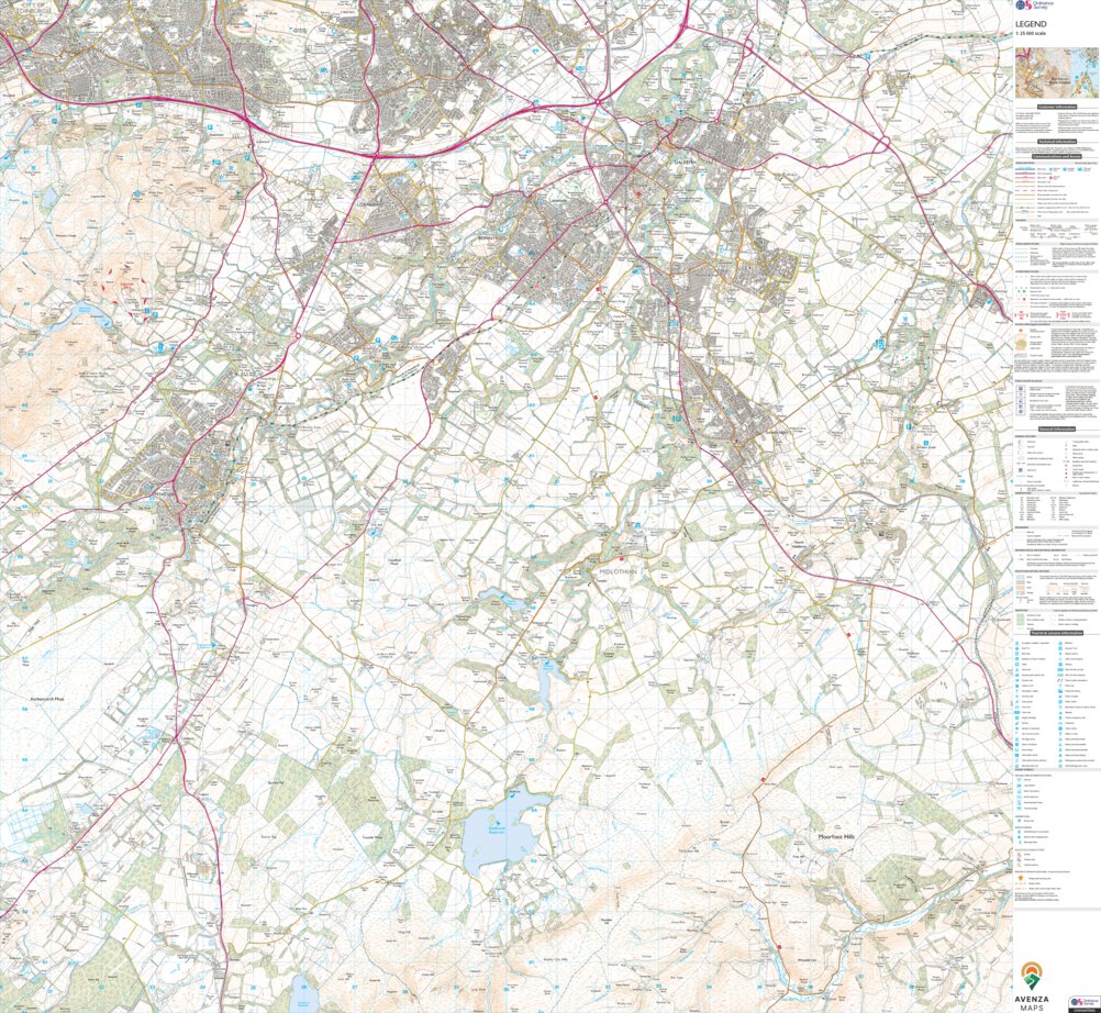 Midlothian South Ward 1 (1:25,000) Map by UK Topographic Maps | Avenza Maps