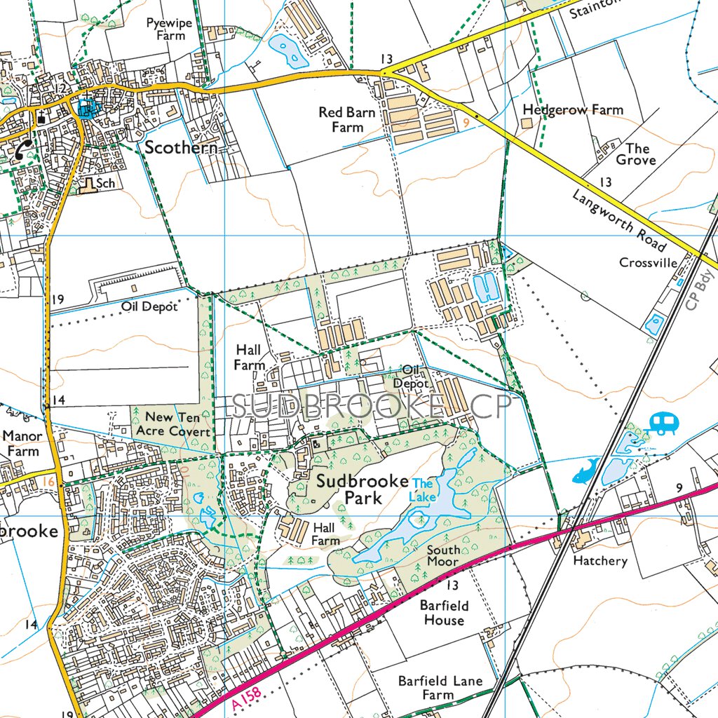 Dunholme and Welton Ward 1 (1:25,000) Map by UK Topographic Maps ...