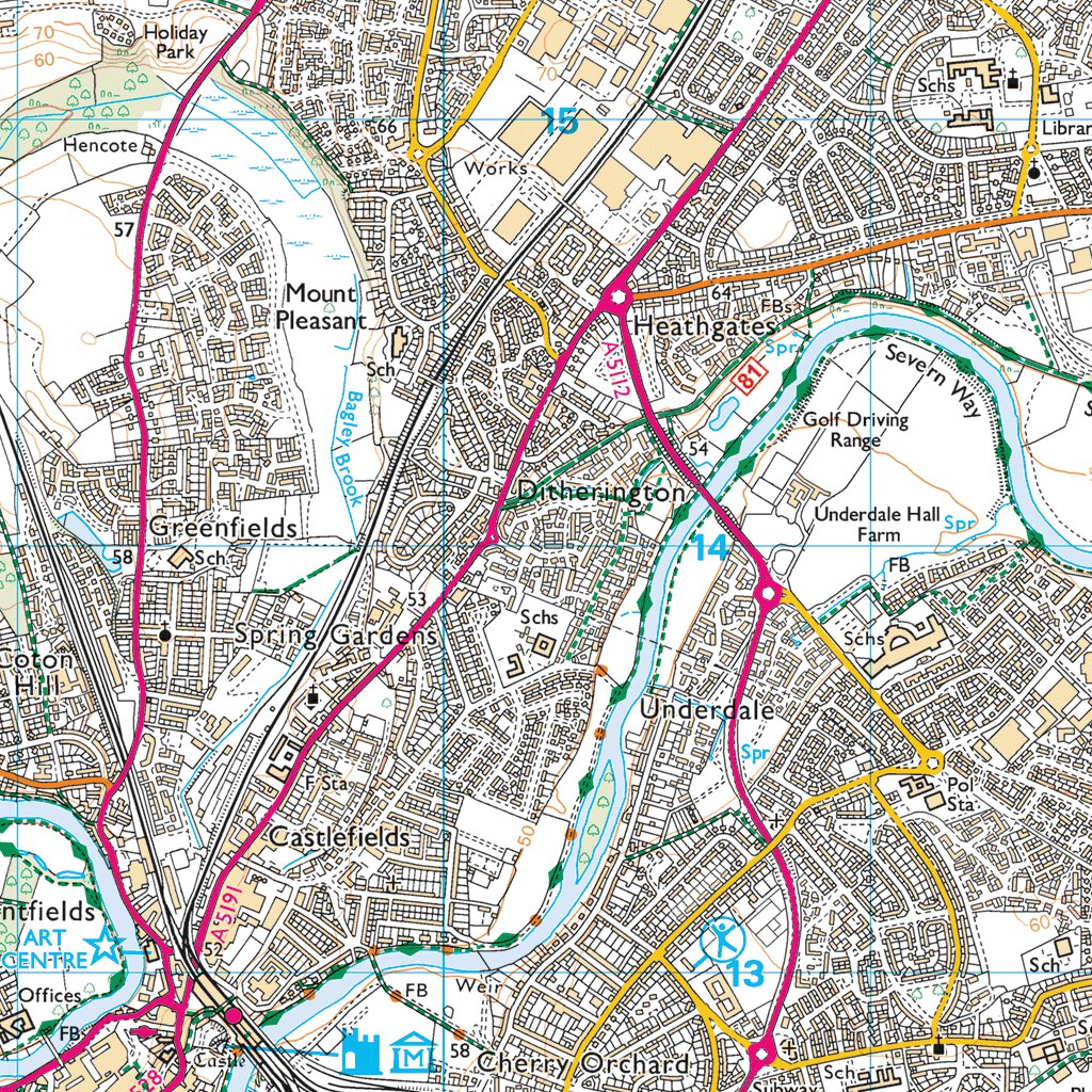 Telford and Wrekin (B) 1 (1:25,000) Map by UK Topographic Maps | Avenza ...