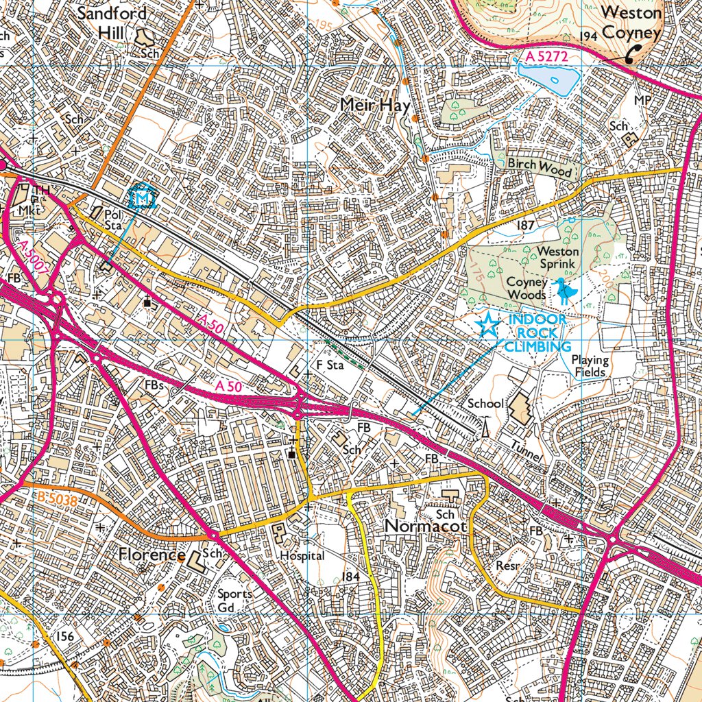 Swynnerton & Oulton Ward 1 (1:25,000) Map by UK Topographic Maps ...