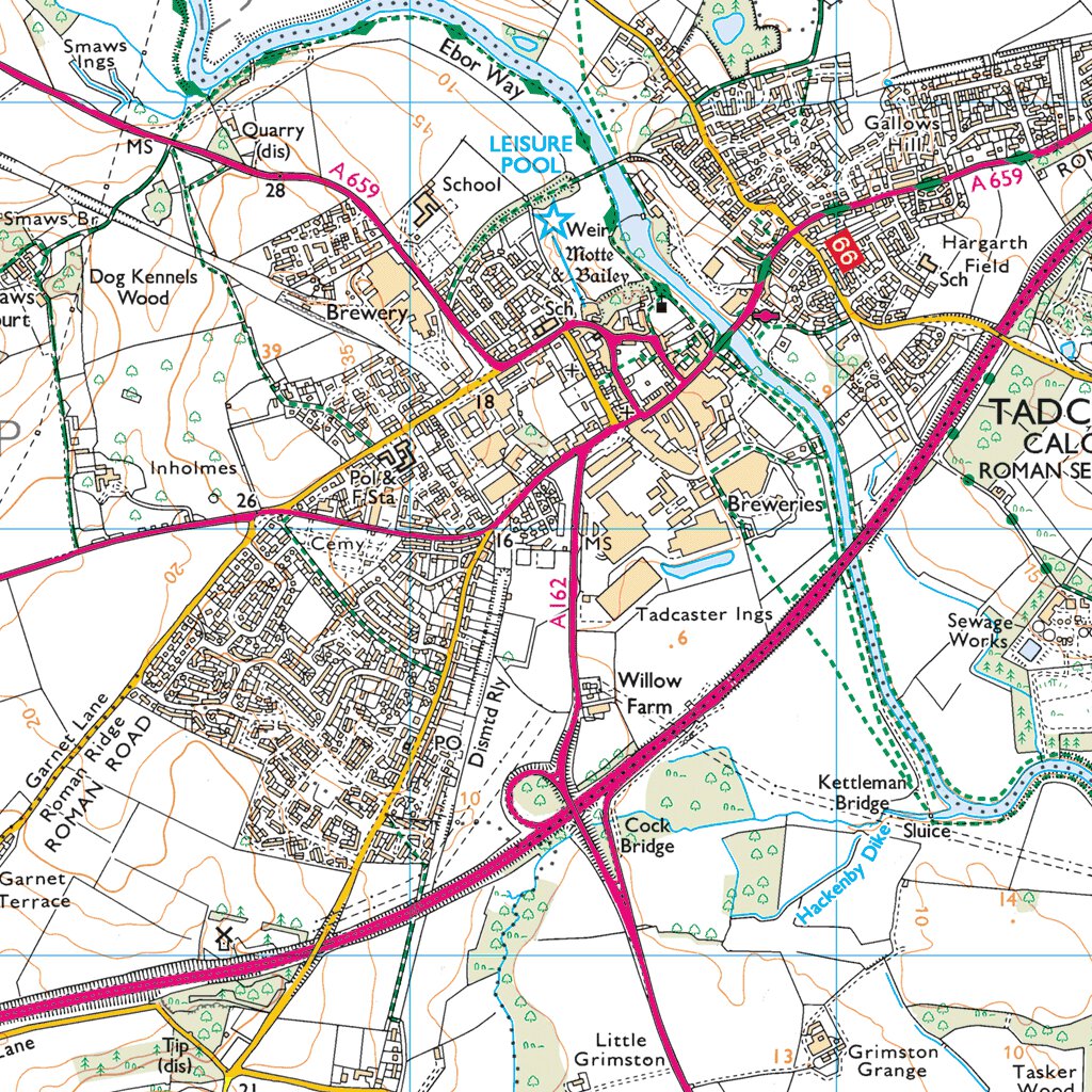 Wetherby Ward 1 (1:25,000) Map by UK Topographic Maps | Avenza Maps