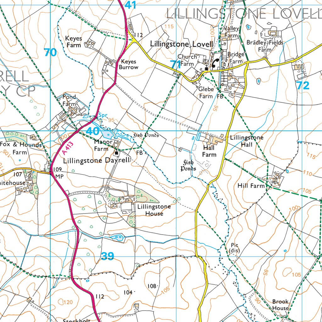 Deanshanger Ward 1 (1:25,000) Map by UK Topographic Maps | Avenza Maps